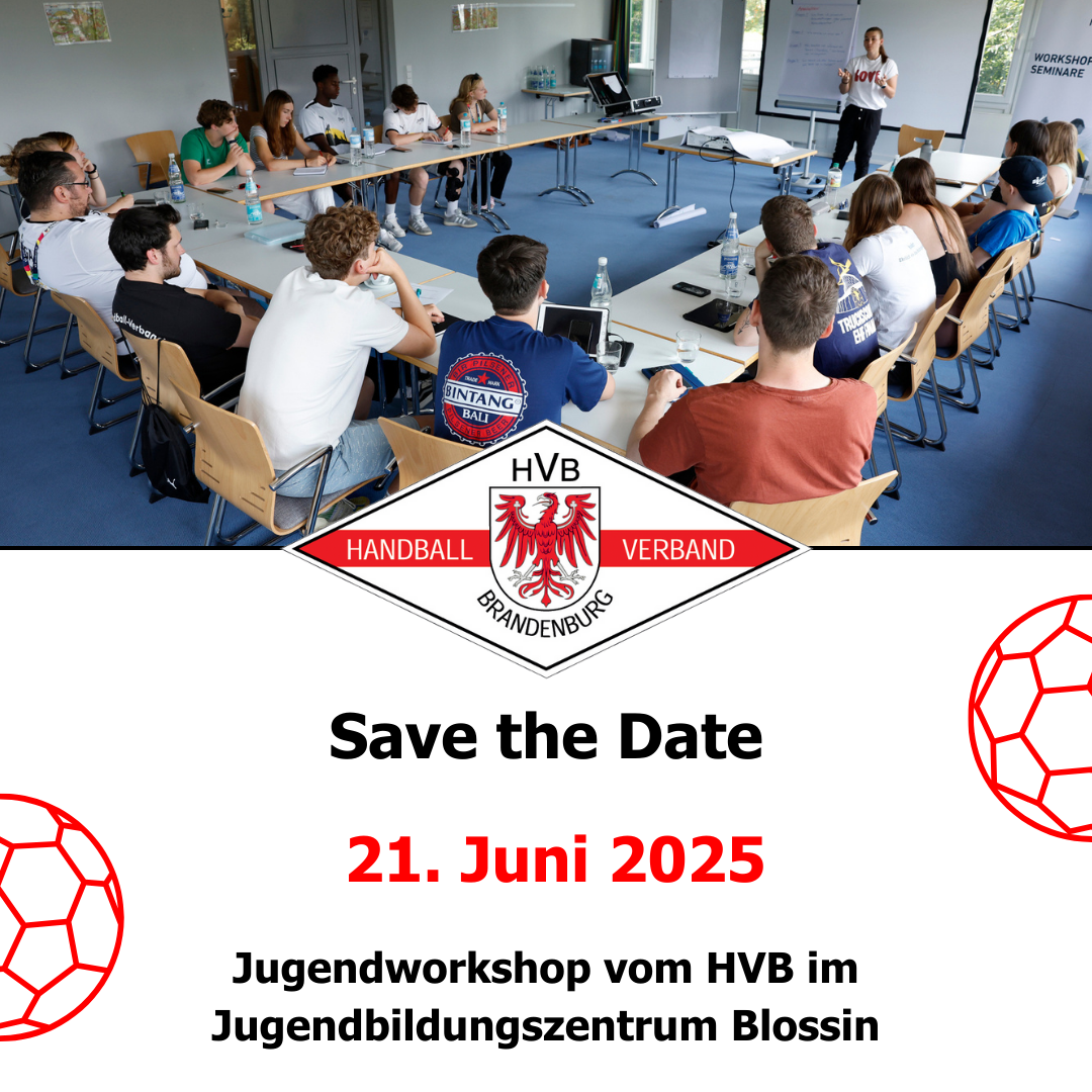 Jugendworkshop 2025- Save the Date – Handball-Verband Brandenburg